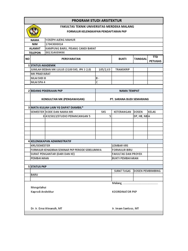 Pendaftaran PKP | PDF