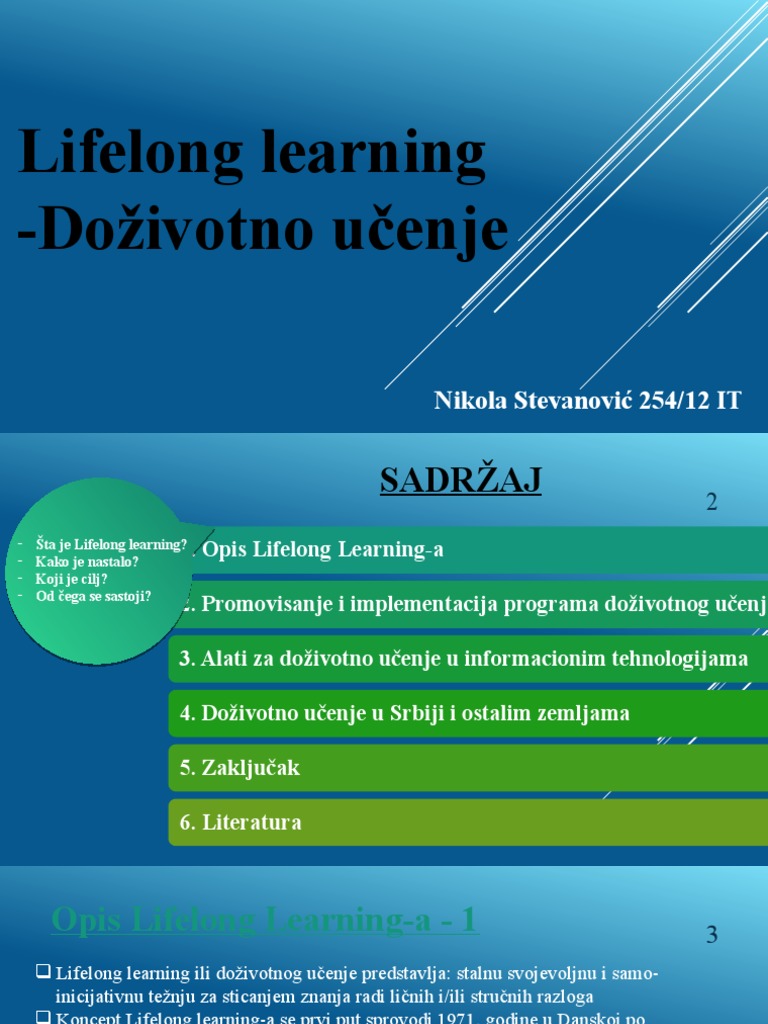 LifeLong Learning (Presentation) | PDF