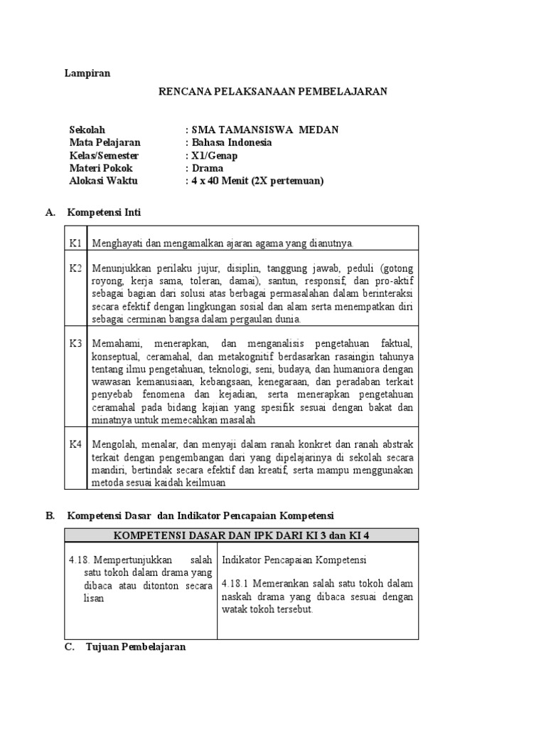 Lampiran RPP SKRIPSI IRMA | PDF