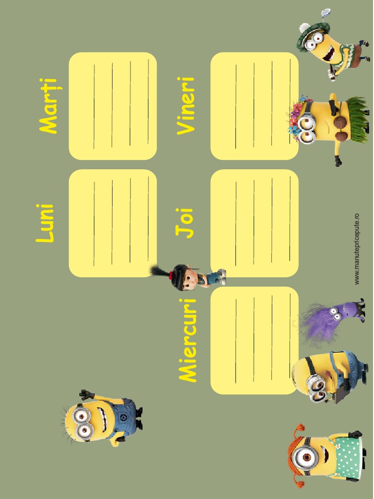 Clasa Minionilor Orar 1 | PDF