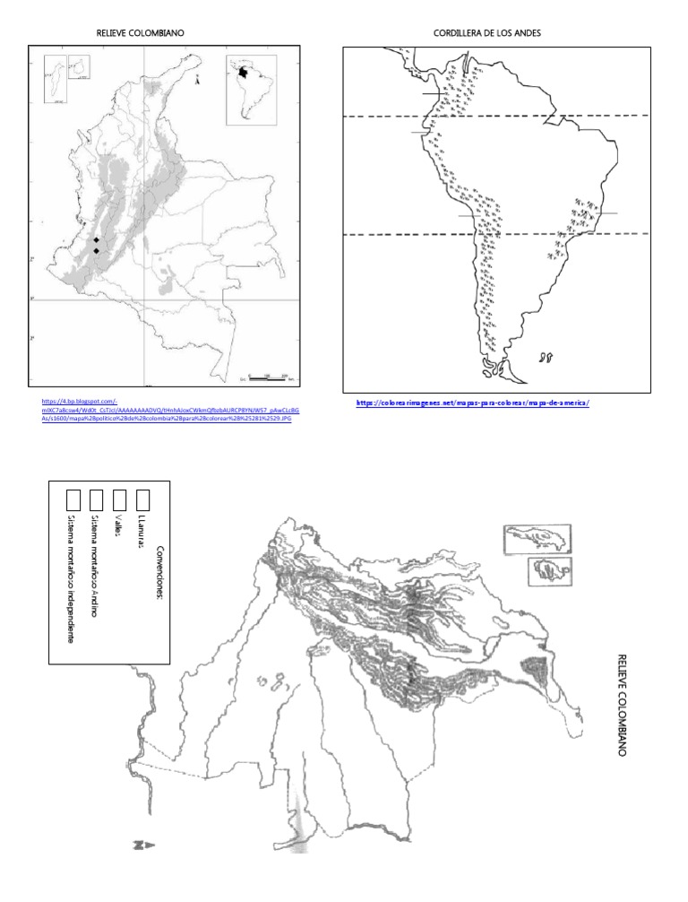 Mapas Relieve Colombiano | PDF