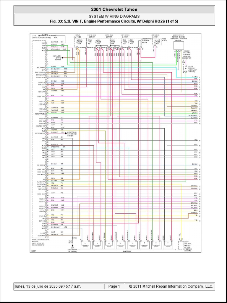1 Diagrama ECU Tahoe 2001 Motor 5.3 LT | PDF