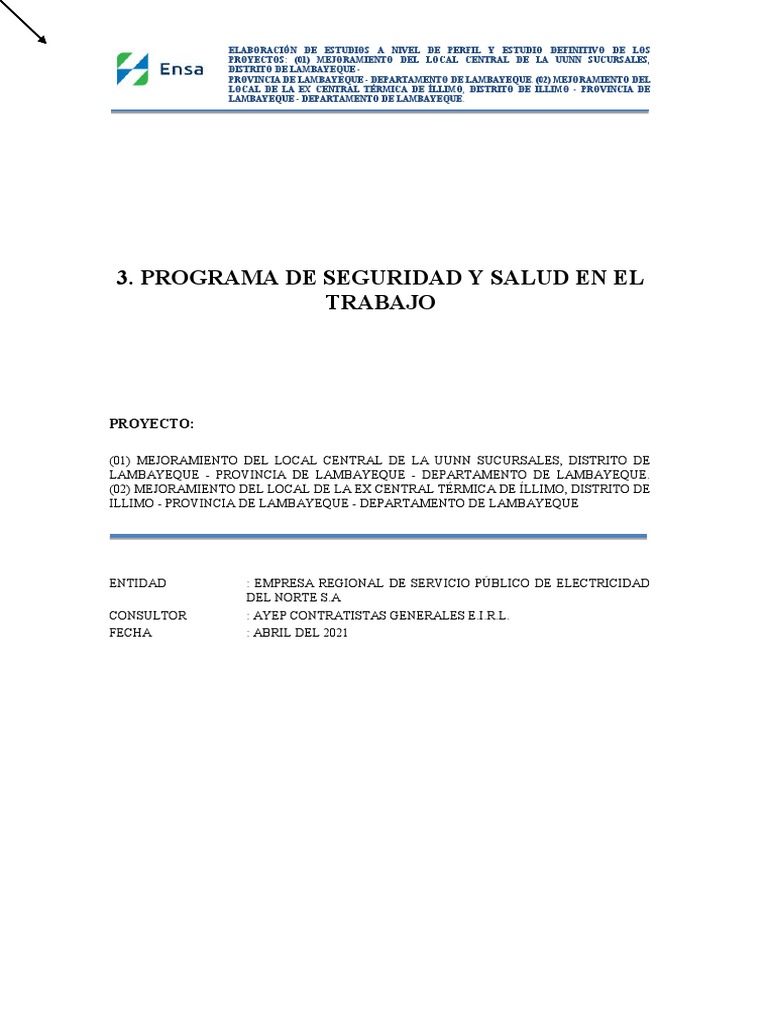 Plan de Seguridad ENSA 14 04 2021. | PDF | Lavado de manos | Bienestar