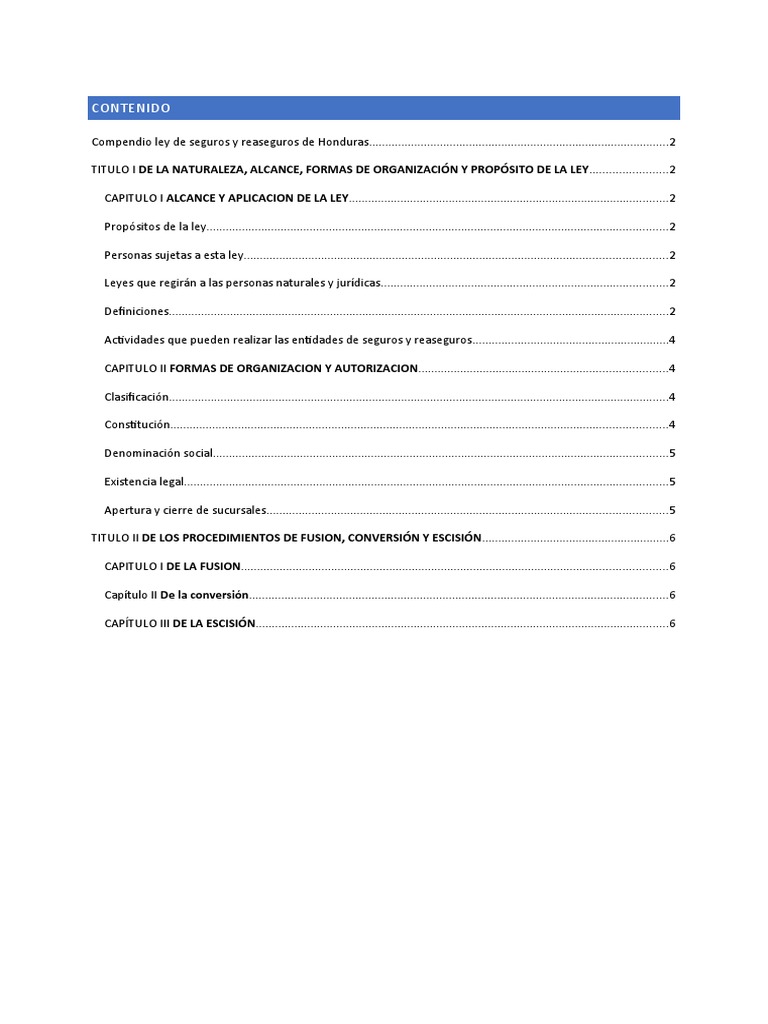 Compendio Ley de Seguros y Reaseguros de Honduras | PDF | Póliza de seguros | Reaseguro