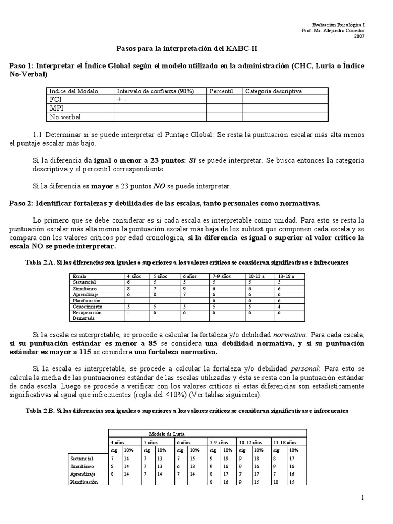 Pasos Del KABC | PDF | Razón | Neurociencia