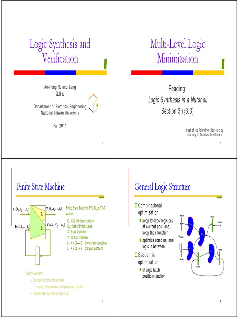 Lec06 - 4p Sect | PDF | Logic Synthesis | Logic Gate