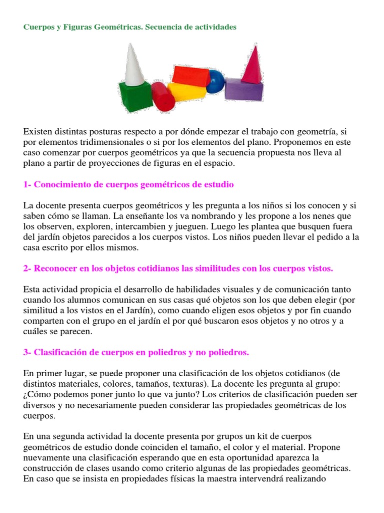 Cuerpos y Figuras Geométricas | PDF | Geometria plana) | Geometría
