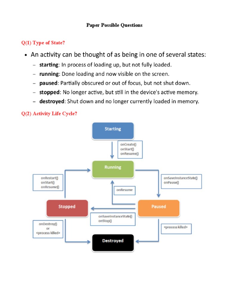 Q (1) Type of State?: Paper Possible Questions | PDF | Speech Synthesis ...