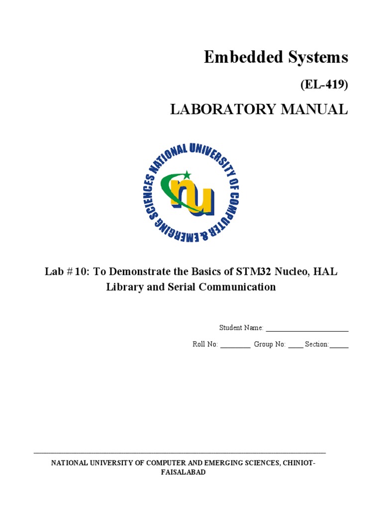 Embedded Systems: Laboratory Manual | PDF | Arm Architecture | Microcontroller