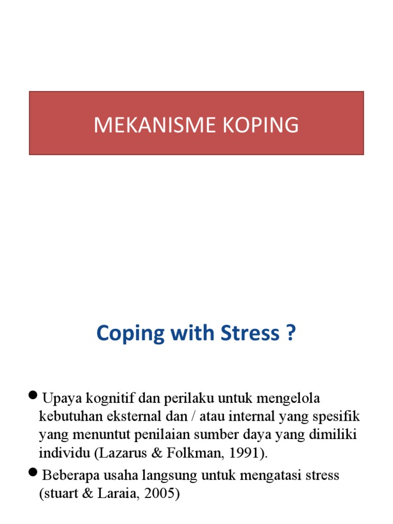 Mekanisme Koping | PDF