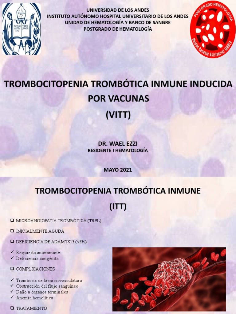 Trombocitopenia Trombotica Inmune | PDF | Hematología | Epidemiología