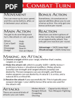 DND 5e Combat Flowchart | PDF | Tabletop Games | Entertainment