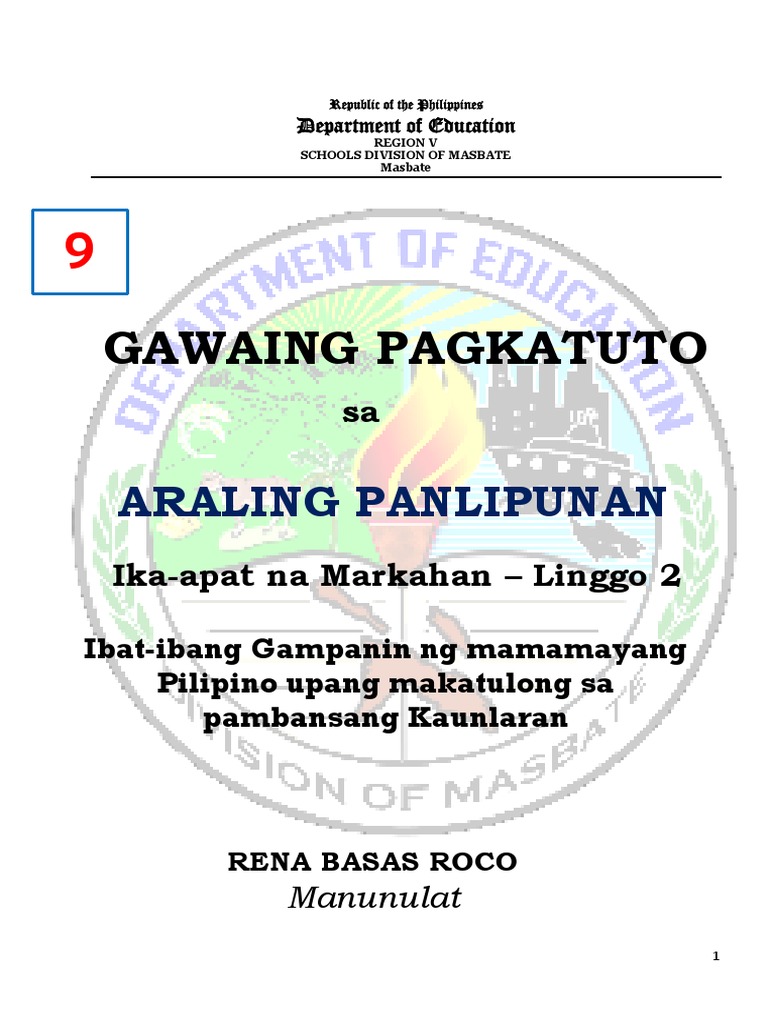 AP 9 Q 4 WEEK 2 Final | PDF