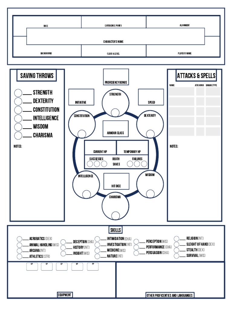 Character Sheet | PDF | Tabletop Games | Entertainment