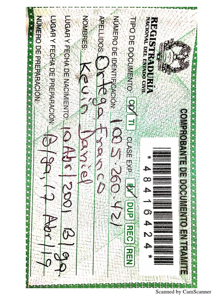 Comprobante Cédula | PDF