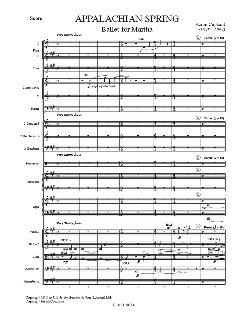 APPALACHIAN SPRING - Aaron Copland (1943 - 1944) | PDF | Musical ...