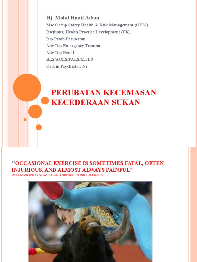 Perubatan Kecemasan Kecederaan Sukan: HJ Mohd Hanif Adam | PDF | Wound ...
