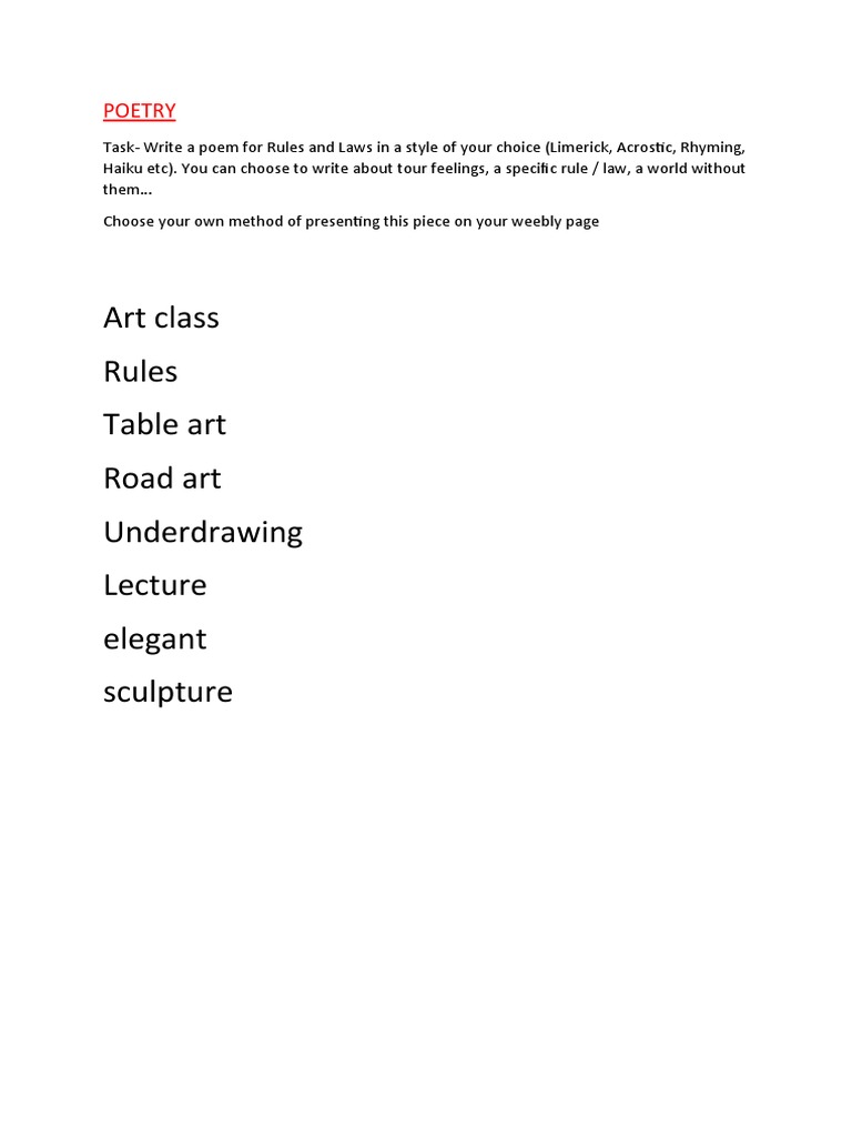 Rules and Laws - Poetry | PDF