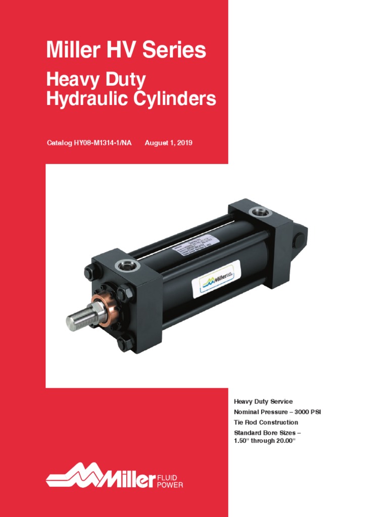 Miller HV Series: Heavy Duty Hydraulic Cylinders | PDF | Piston | Machines