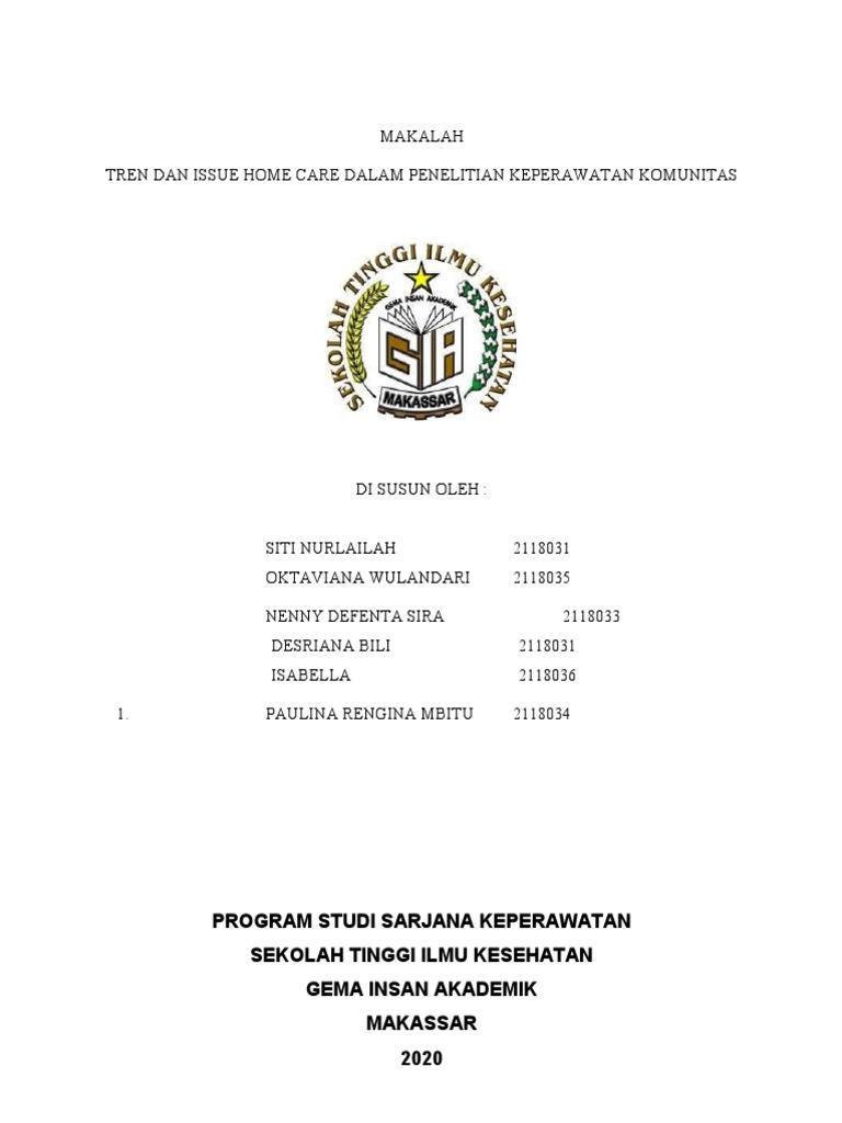 Makalah Tren Dan Issue Dalam Penelitian Keperawatan Komunitas | PDF | Sains & Matematika