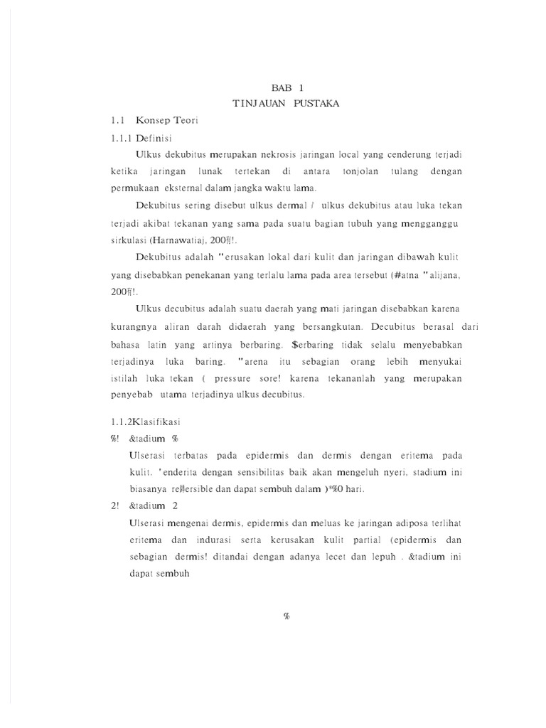 Ulkus Dekubitus: Definisi dan Klasifikasi | PDF