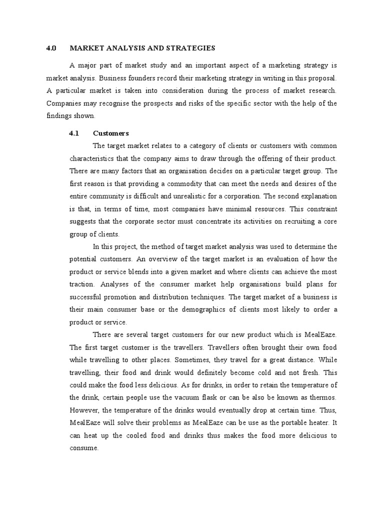 Market Analysis for MealEaze Product | PDF | Marketing Strategy | Marketing