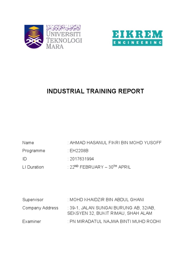 Ahmad Hasanul Fikri Mohd Yusoff Report | PDF | Pipe (Fluid Conveyance ...