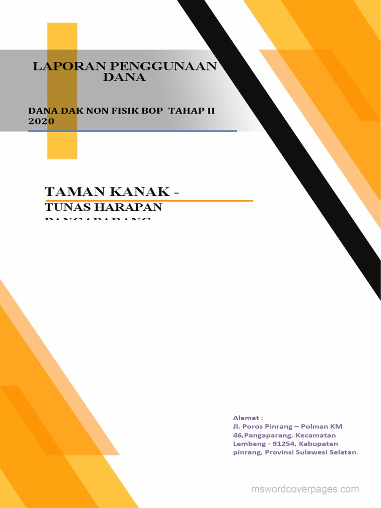 Cover Rkas Paud Nasfat Tahap I 2020 | PDF