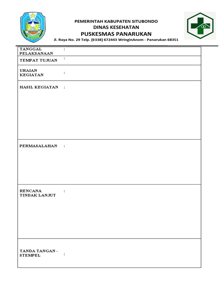 Form Kunjungan Lapangan | PDF
