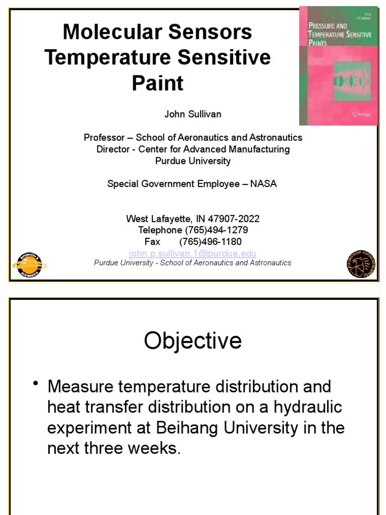 Molecular Sensors Temperature Sensitive Paint | PDF | Heat Transfer | Laser