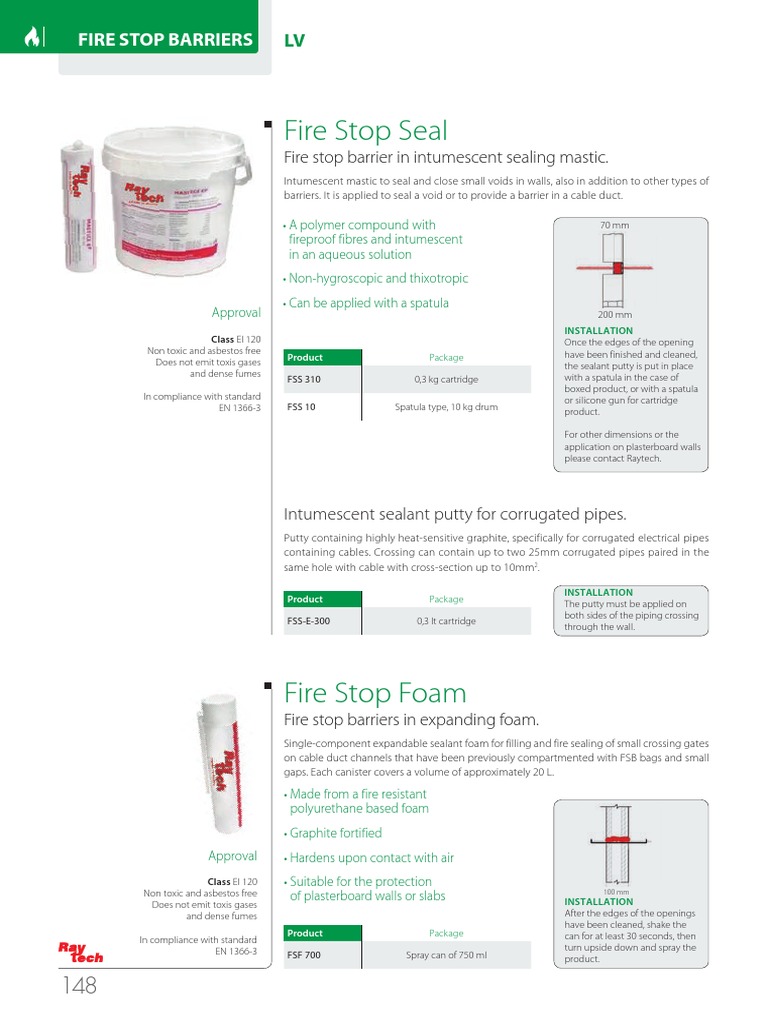 Fire Stop Foam | PDF | Duct (Flow) | Pipe (Fluid Conveyance)