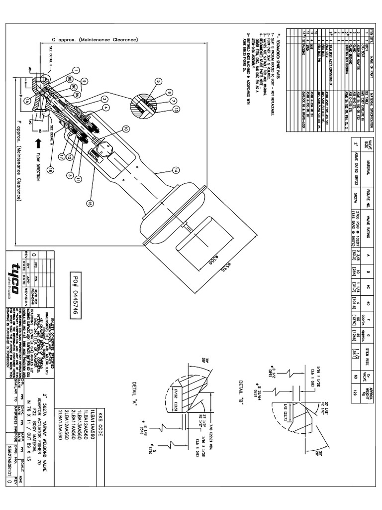 Drain Valve Drawings - Fisher | PDF