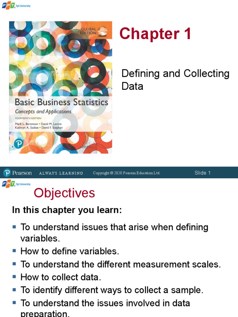 Defining and Collecting Data: Slide 1 | PDF | Sampling (Statistics) | Level Of Measurement