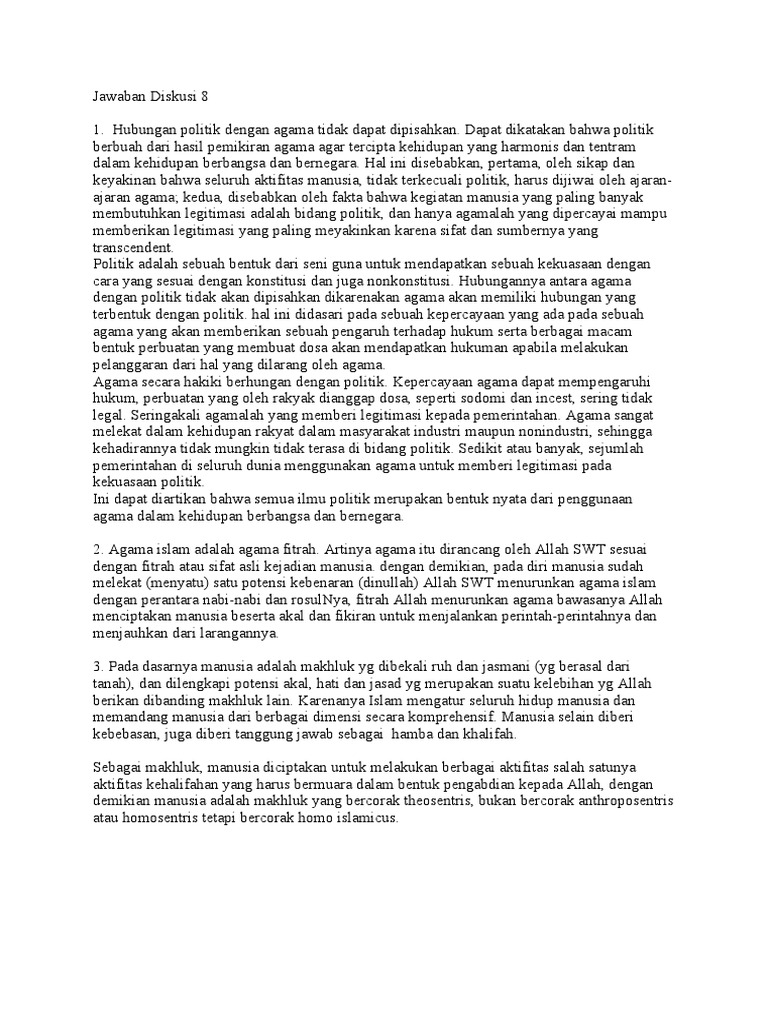 Diskusi 8 PAI | PDF