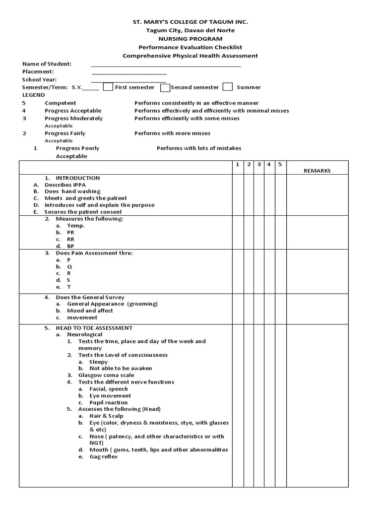 Comprehensive P. Health Assessment | PDF | Circulatory System | Pulse