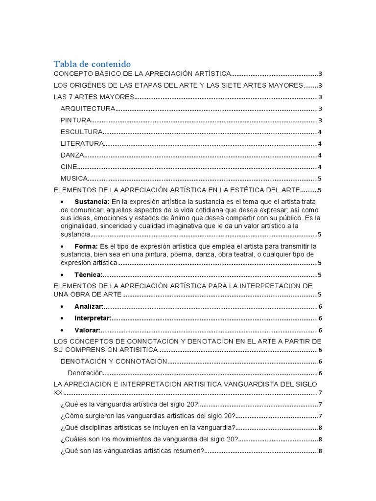 Concepto Básico de La Apreciación Artística | PDF | Vanguardia | Escultura