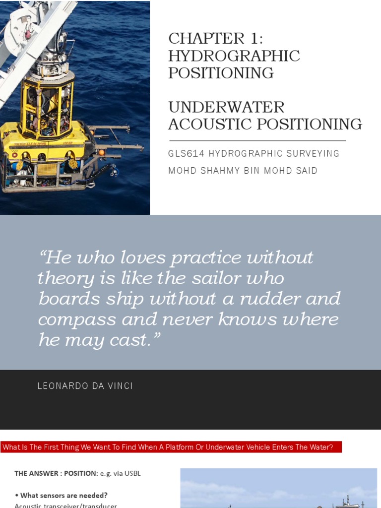 GLS614 - CHAPTER 1C - Acoustic Positioning | PDF | Surveying | Metrology