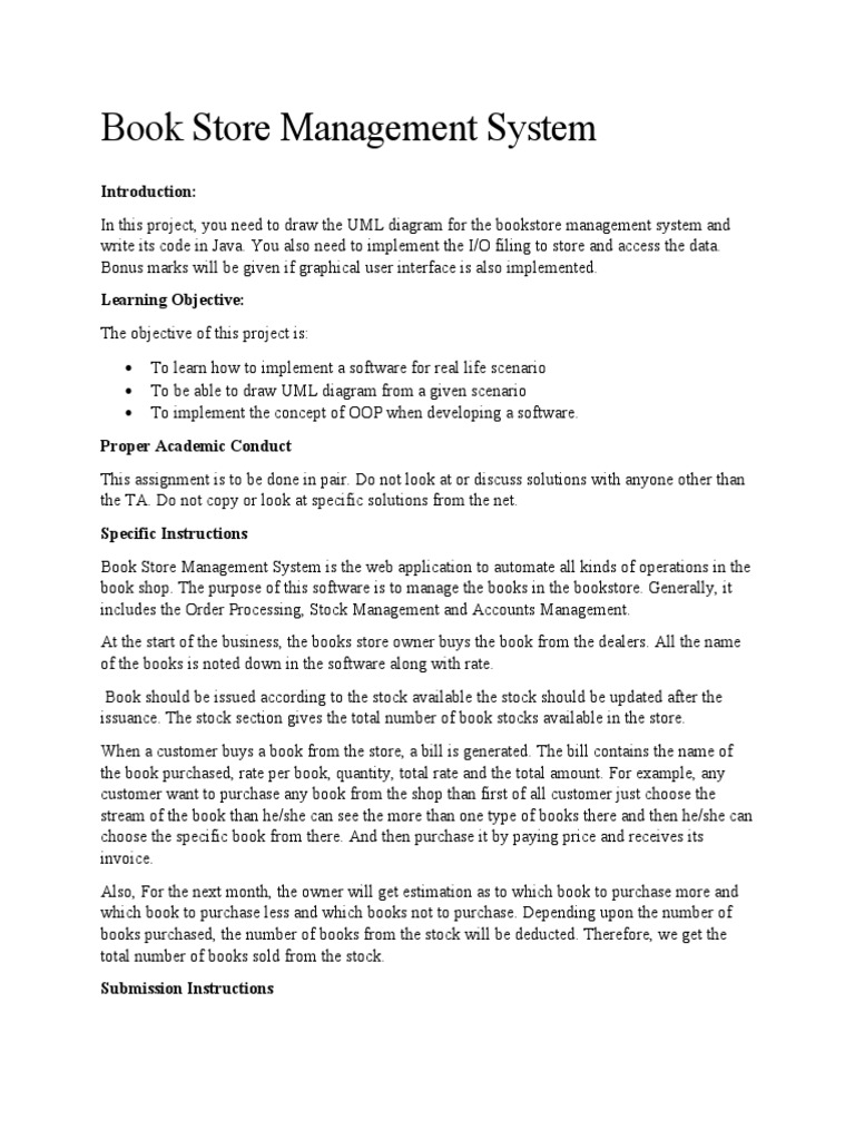 Book Store Management System | PDF | Books | Object Oriented Programming