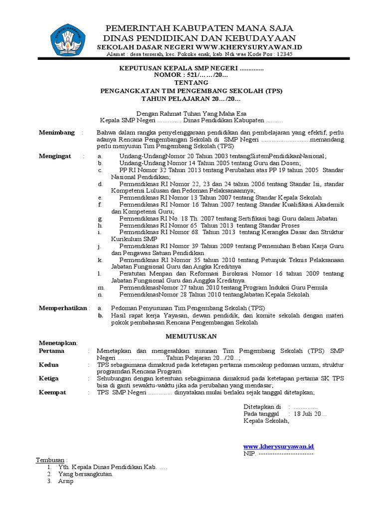 SK Pengangkatan TPS 1 | PDF