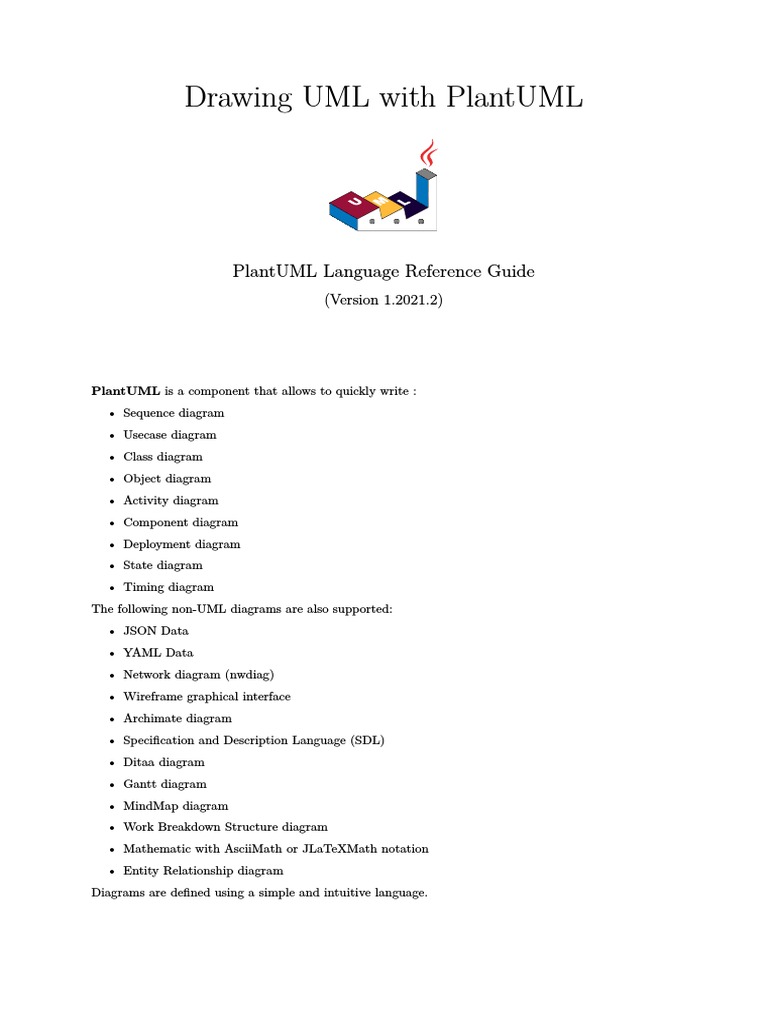 PlantUML Language Reference Guide en | PDF | Method (Computer ...