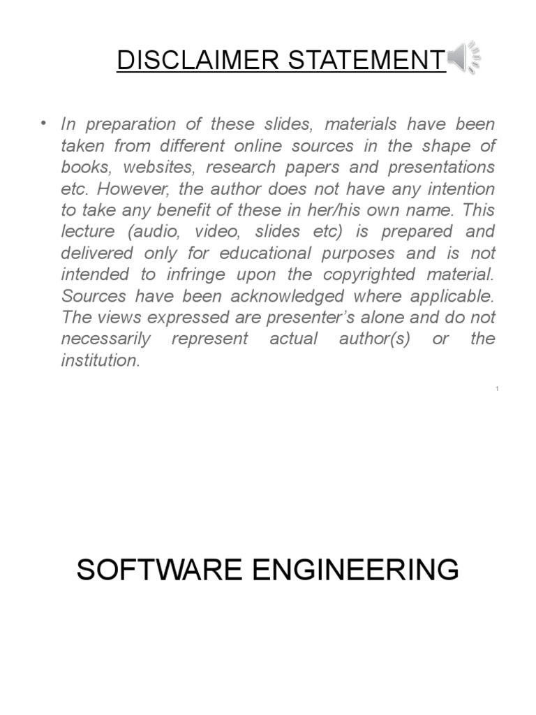 Disclaimer Statement: - in Preparation of These Slides, Materials Have ...