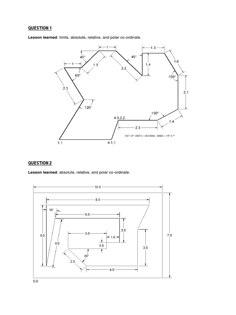 AUTOCAD Exercise | PDF