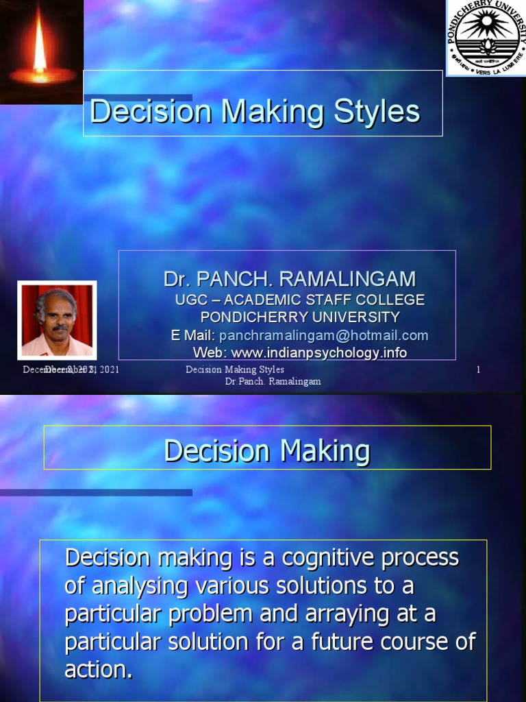 Decision Making | PDF | Decision Making | Professional Skills