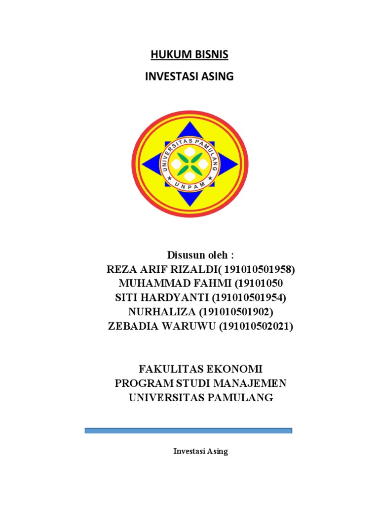 Investasi Asing dan Dampaknya di Indonesia | PDF | Hukum