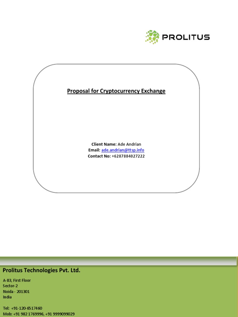 Prolitus - Proposal - Crypto Exchange Ade Andrian | PDF ...