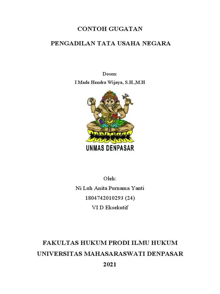 Contoh Gugatan Ptun | PDF