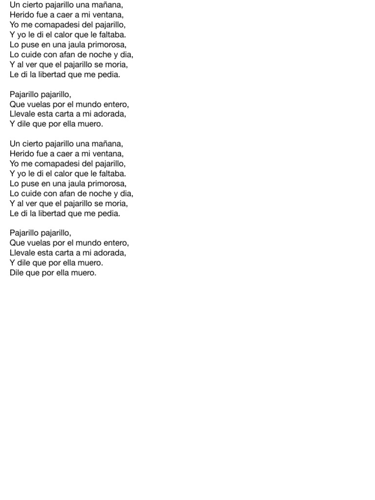 Pajarillo Pajarillo | PDF