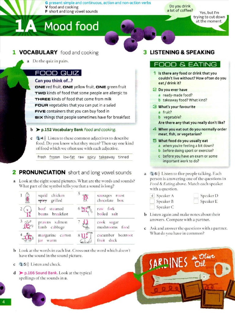 English File Intermediate Third Edition-Pages-5-8 | PDF | Foods | Food ...