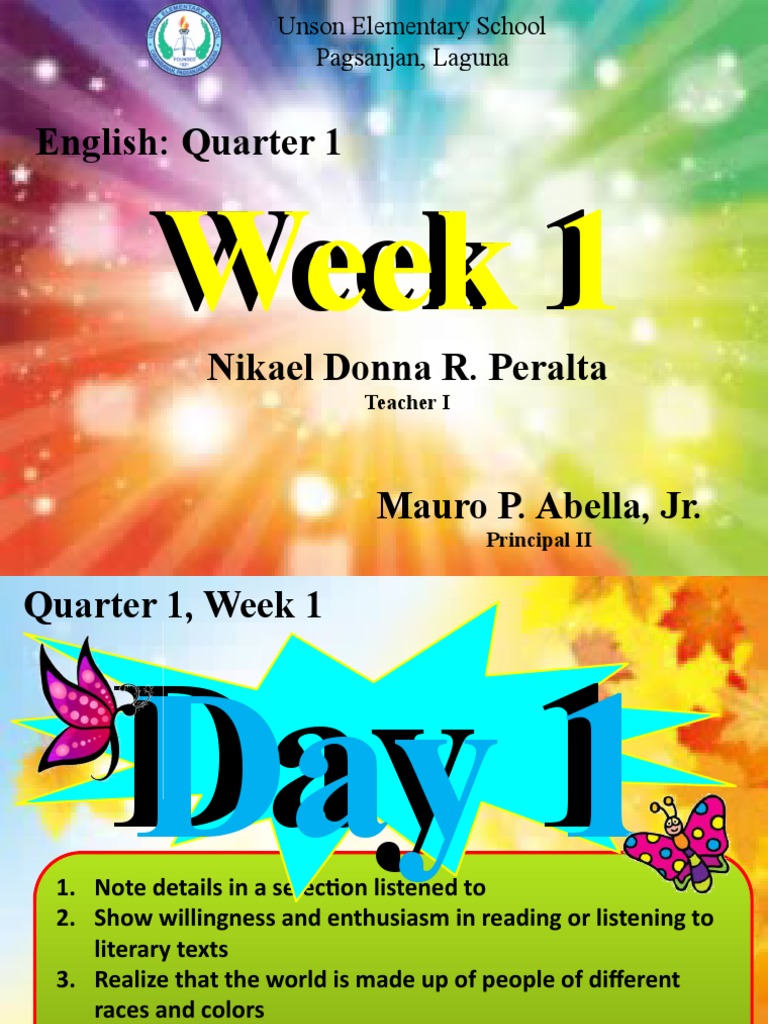 Quarter 1 Week 1 English 4 | PDF | Plural | Noun