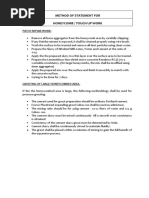 Method of Statement - Repair Honeycomb | PDF | Rectifier | Concrete